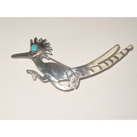 Unbranded | Jewelry | Sterling Silver Navajo Roadrunner Pin Brooch ...
